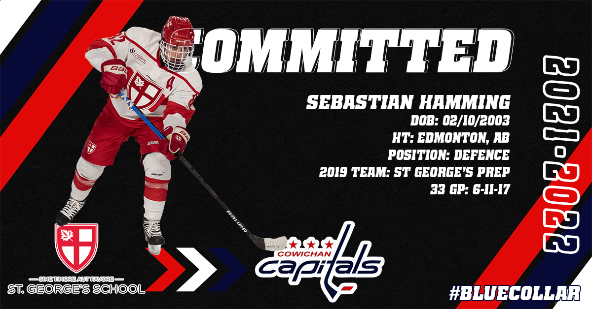 Capitals Commitment: Defenceman Sebastian Hamming | Cowichan Capitals