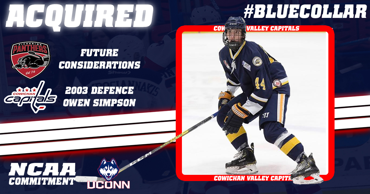 Capitals acquire 2003 born UCONN commit Owen Simpson | Cowichan Capitals